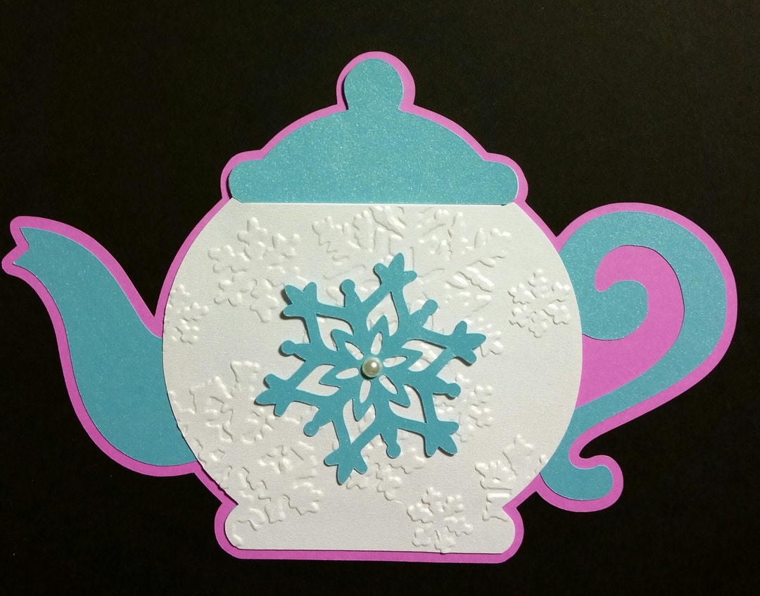 Snowflake Teapot Invitation for Tea Party - Etsy