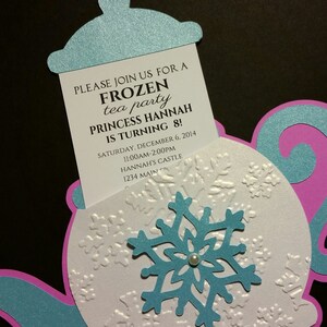 Snowflake Teapot Invitation for Tea Party - Etsy