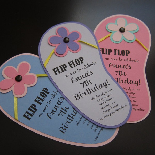 Flip Flop Invitation - Etsy