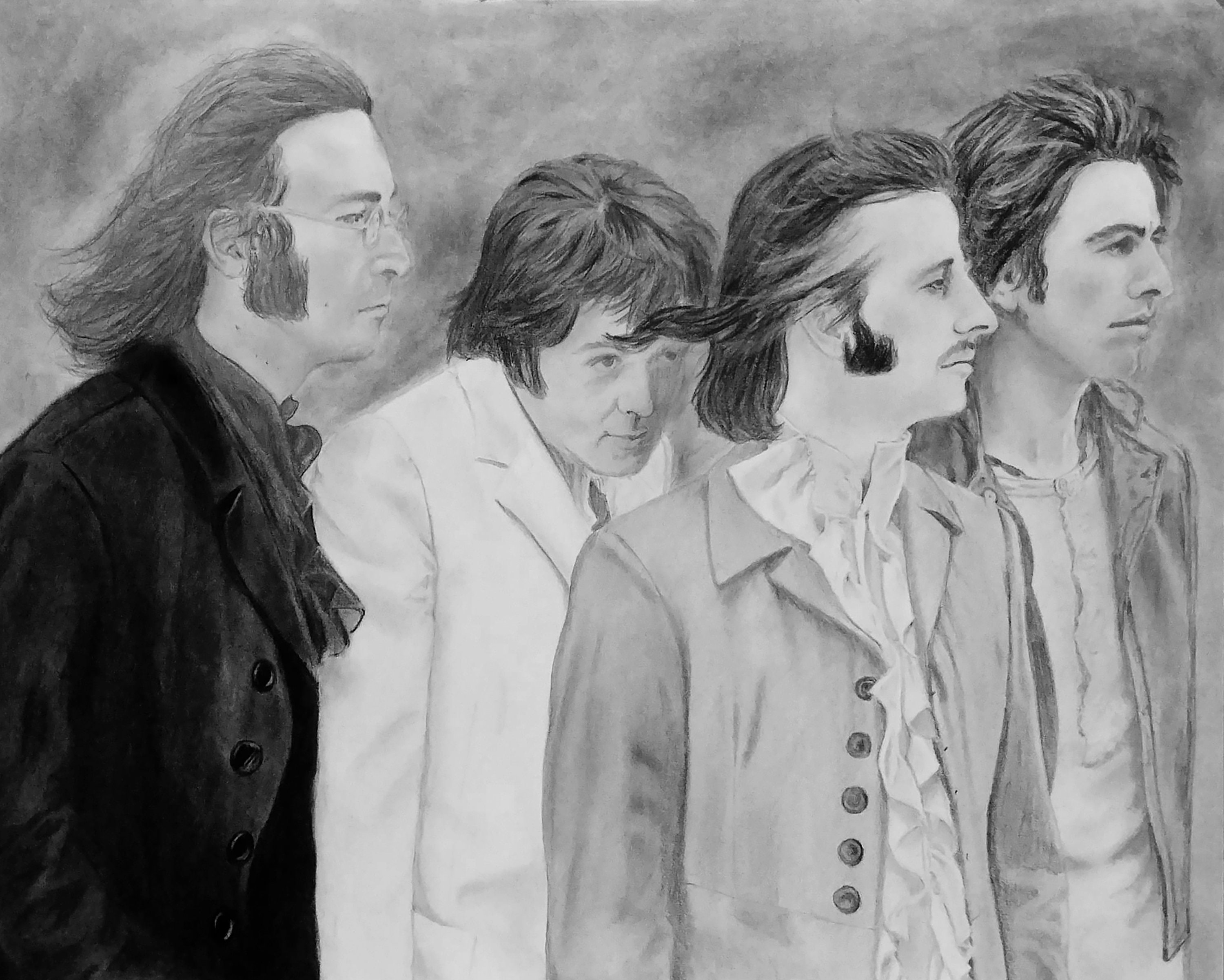 The Beatles Portrait Drawing Art Print - Etsy
