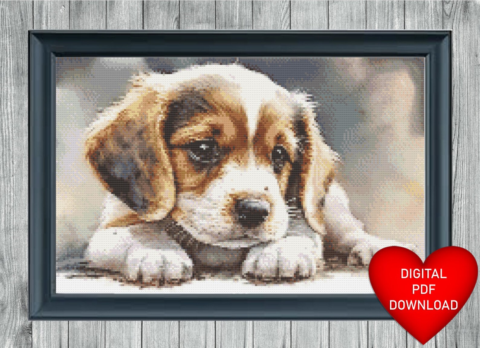 Cute Puppy Dog Cross Stitch Pattern, Instant PDF Download, Bird X ...