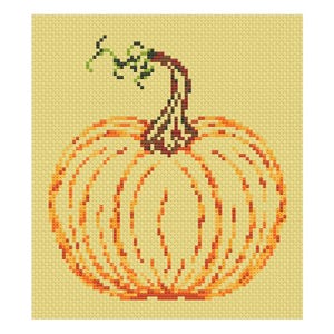 Fall Pumpkin Cross Stitch Pattern, Instant PDF Download, X Stitching ...
