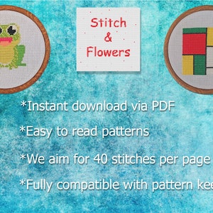 Cross Stitch Pattern, Patchwork Toucan Bird, Instant PDF Download, X ...