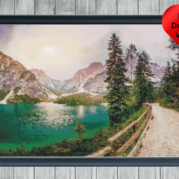 Mountain Cross Stitch Pattern - Etsy