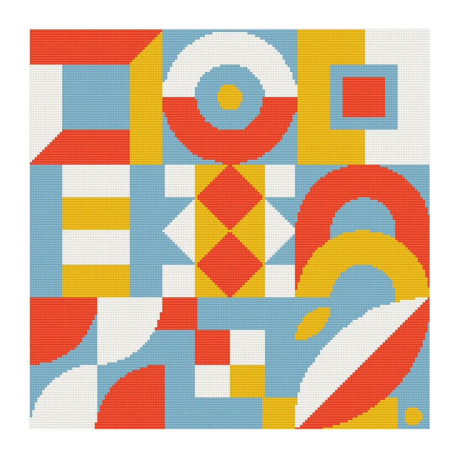 Cross Stitch Pattern Geometry Pattern Art, Instant PDF Download, X ...