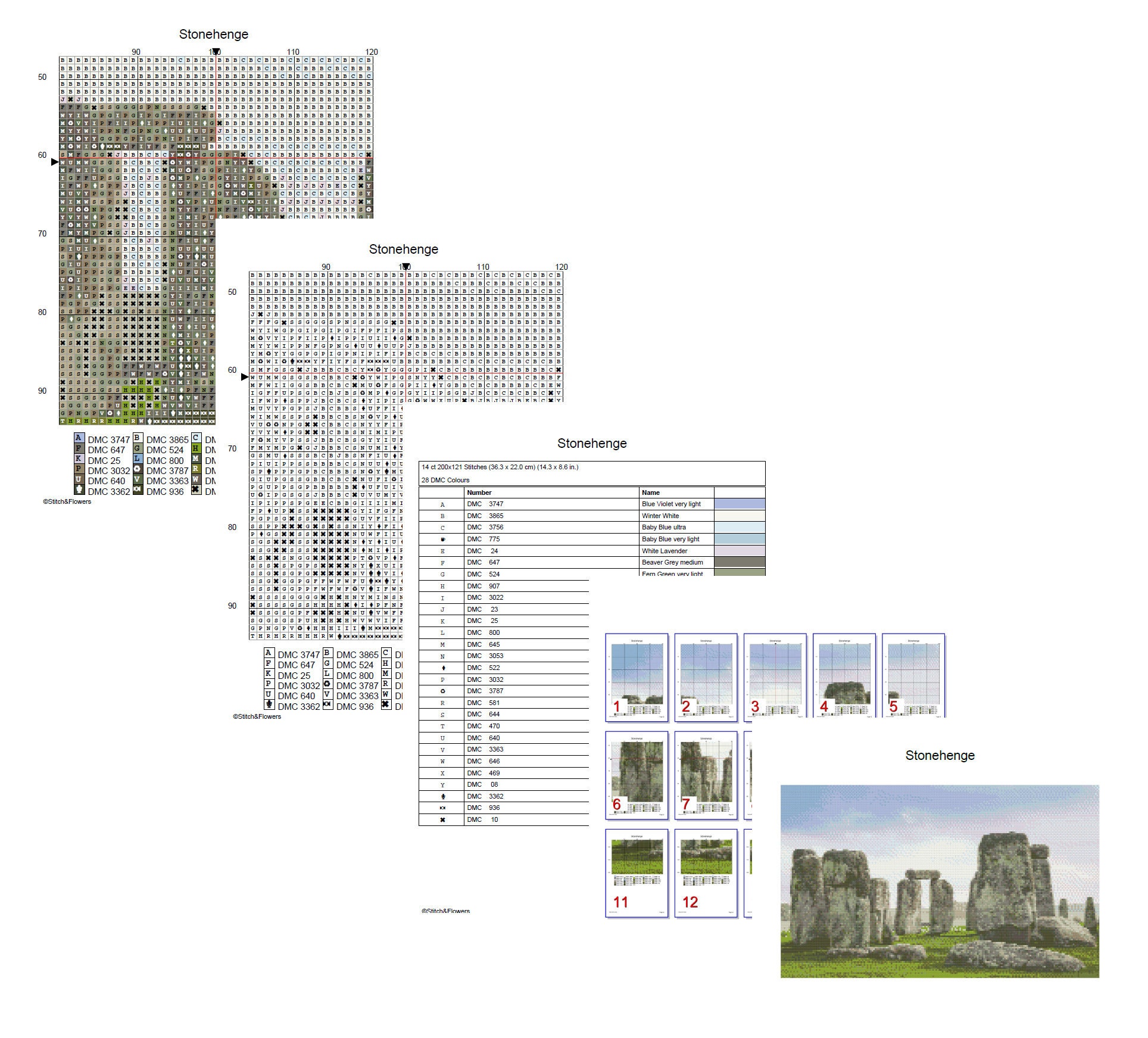 Stonehenge Cross Stitch Pattern, Instant PDF Download, X Stitching ...