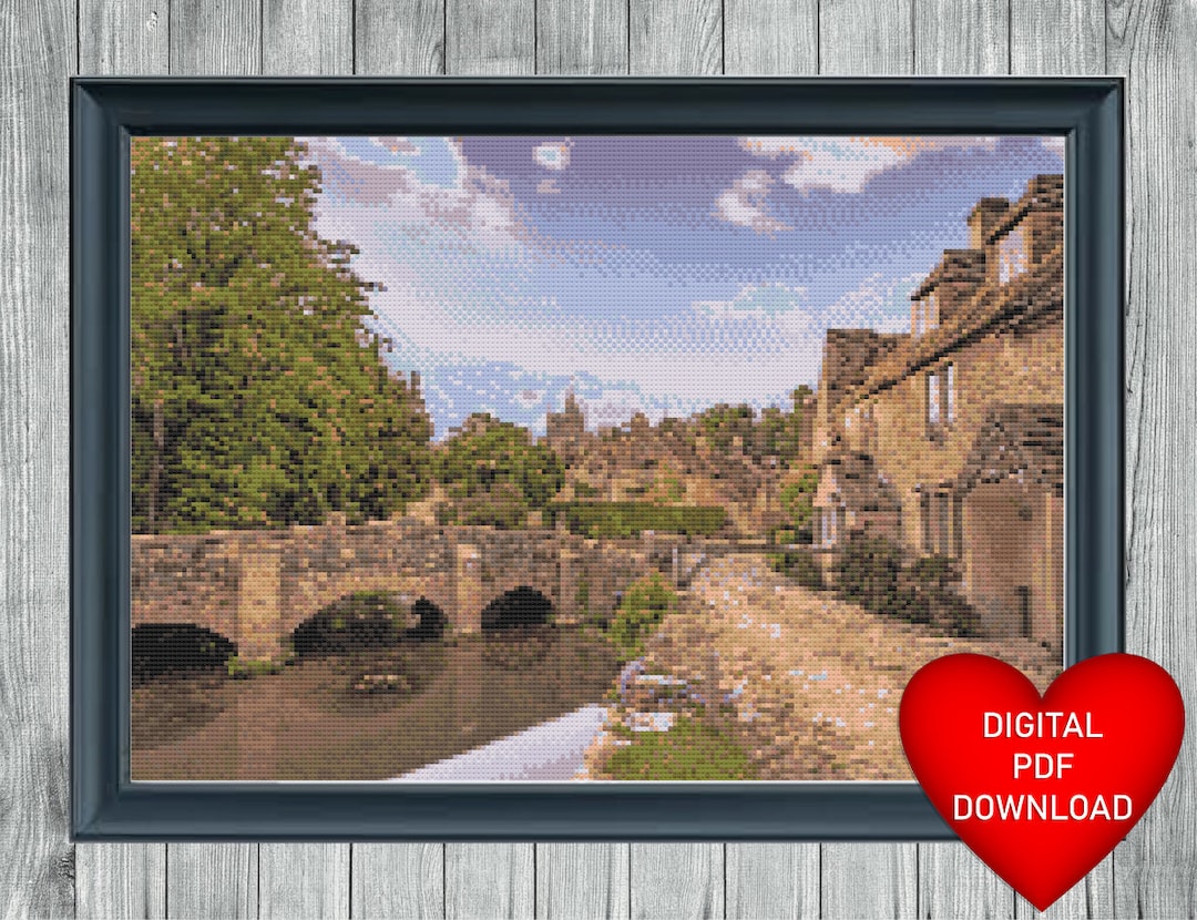 Castle Combe Cotswolds Cross Stitch Pattern, Instant PDF Download, X ...