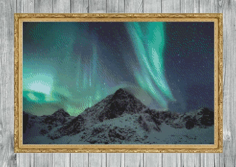 Aurora Borealis, Northern Lights Cross Stitch Pattern, Instant PDF ...