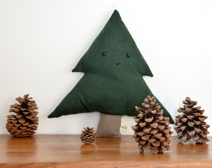 Decorative Pillow in Shape of Cute Fir Tree. Christmas Tree Pillow ...
