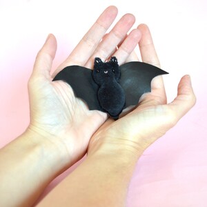 Lovely BAT Brooch - Leather, Velvet, Cotton Jewel - - Etsy
