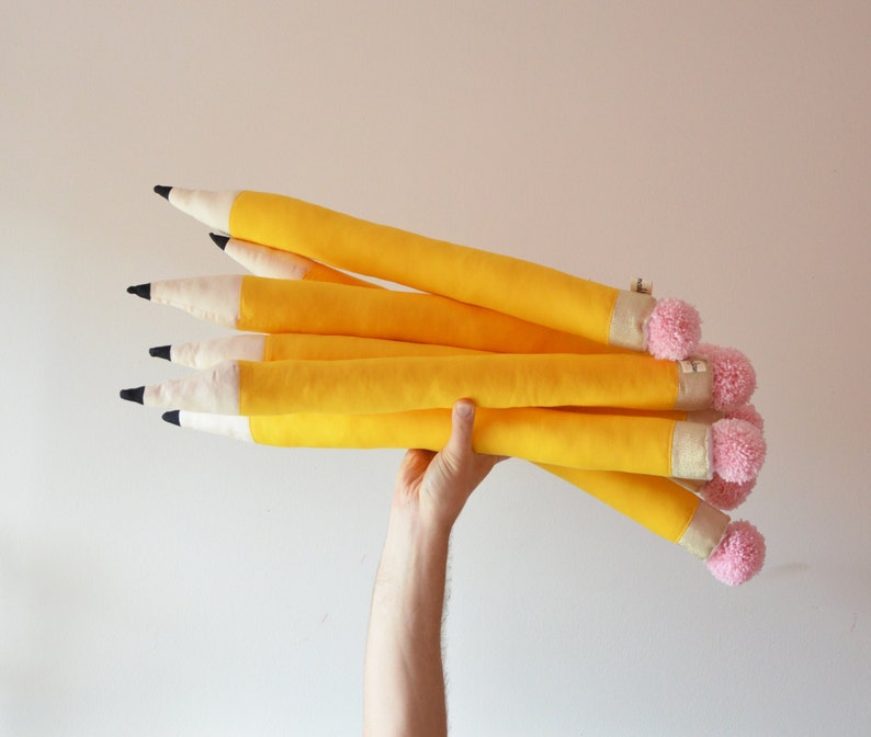 Awesome giant pencil pillow. Pencil plush kids room | Etsy