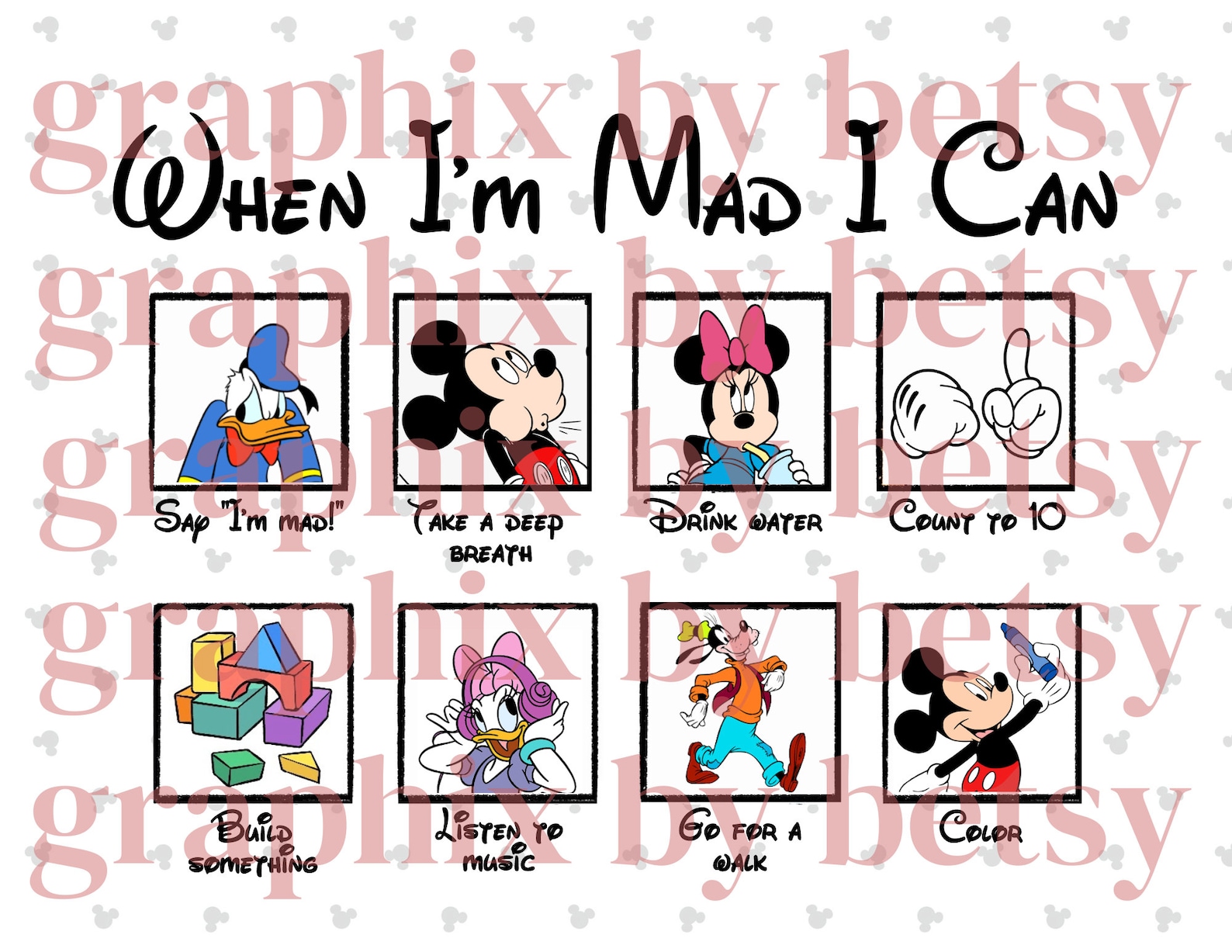 When I'm Mad I Can | Toddler Chart for Managing Emotion | Kindergarten ...