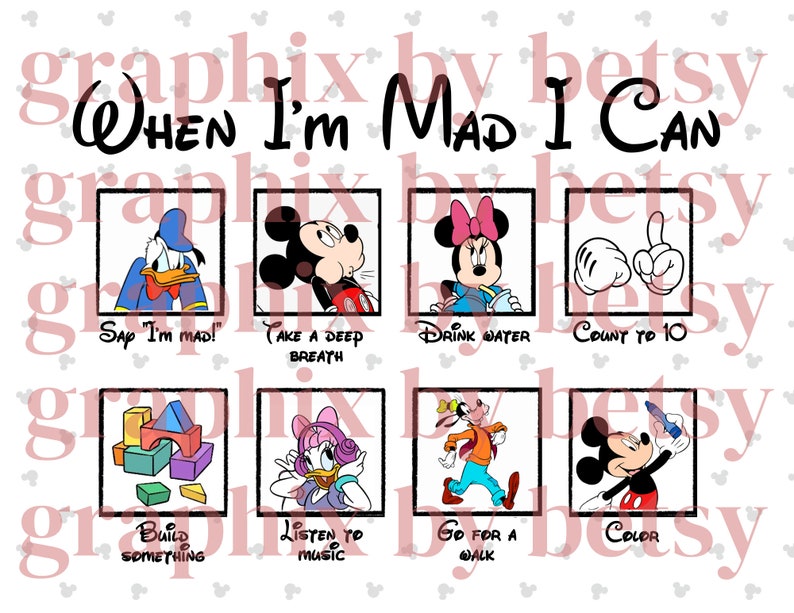 When I'm Mad I Can | Toddler Chart for Managing Emotion | Kindergarten ...