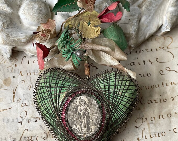 1800s Antique Italian Reliquary, 19th Century Italian Ex Voto ~ Heart ...