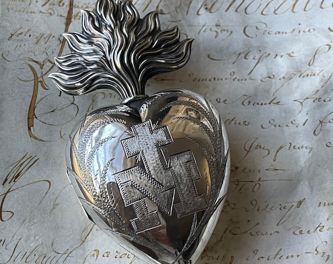 1800s Antique French Sterling Silver Ex Voto, 19th Century French ...