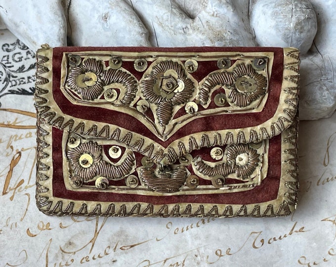 1700s Antique French Coin Purse, 18th Century French Purse With Metal ...