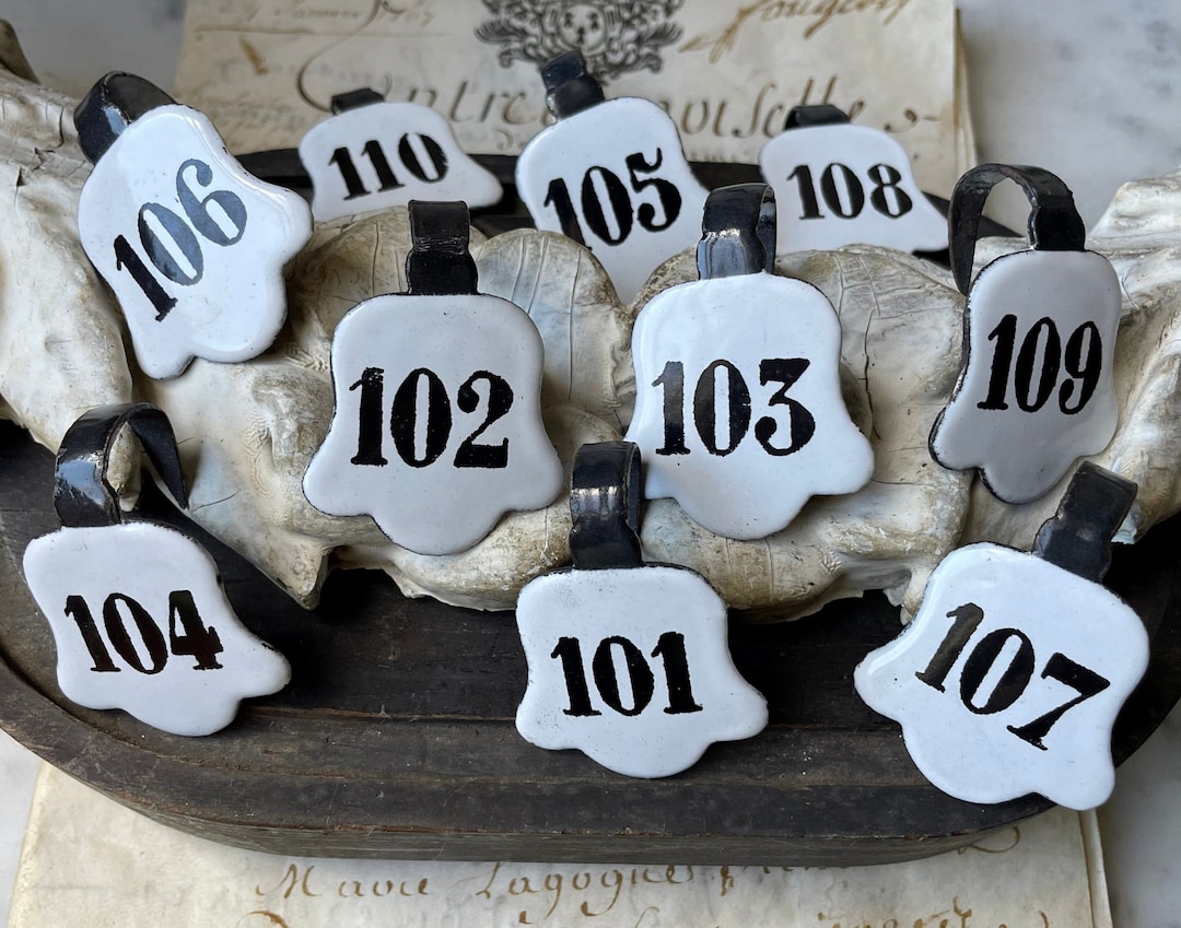 Antique French Enamel Number Tag, Circa 1930s - Etsy