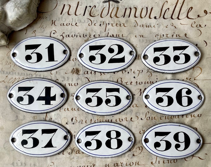 Antique French Enamel Number, Circa 1930 - Etsy