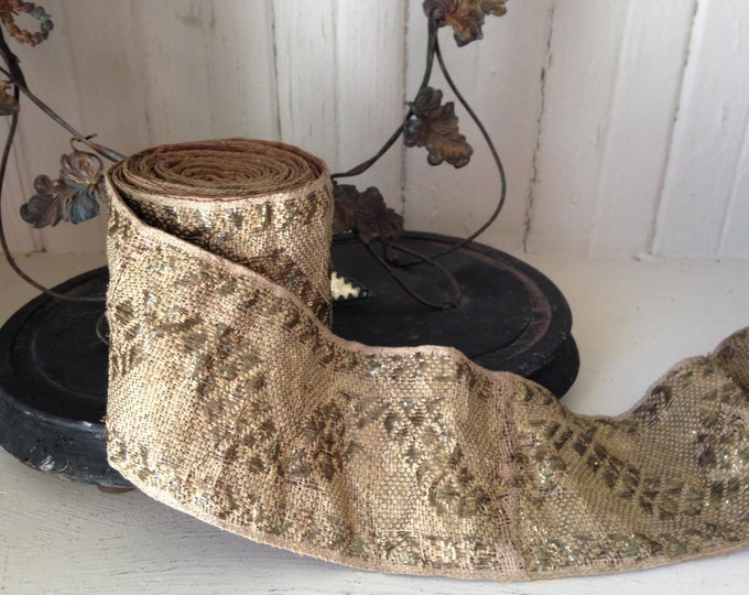 Antique Metallic Trim, Circa 1900 Metallic Trim 122 Inch Length - Etsy