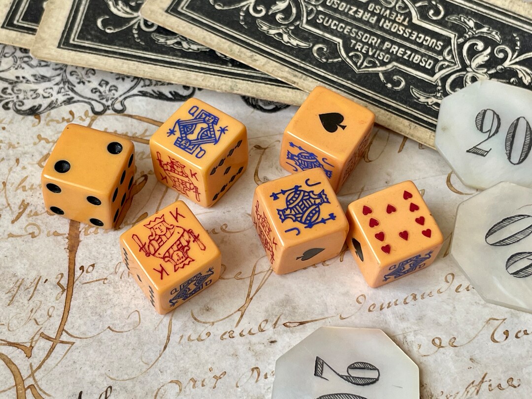 Antique Bakelite Dice, Set of Six ~ Circa 1930s - Etsy