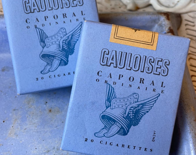 Pair Antique French Cigarette Packets, Circa 1940s ~ Gauloises - Etsy