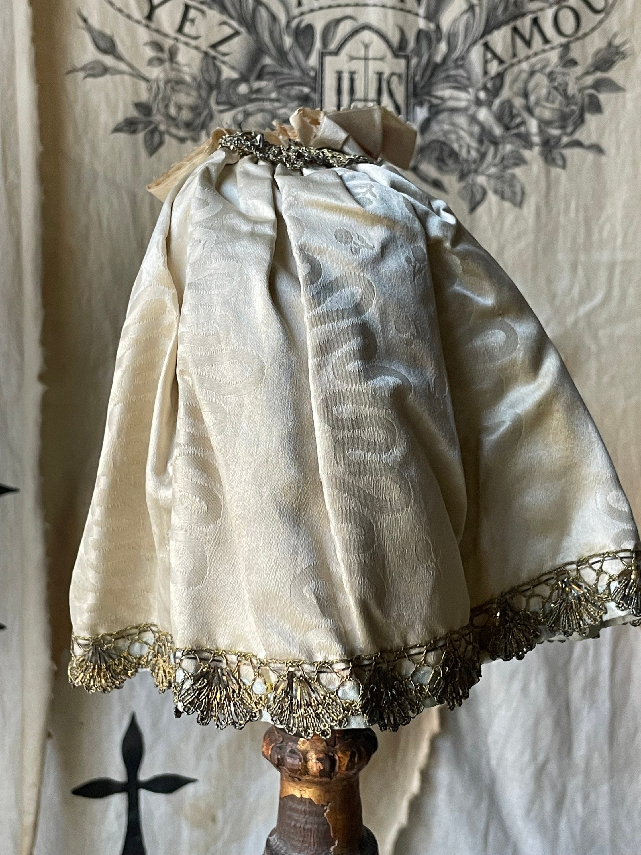 1800s Antique Silk Pyx Cover With Metal Passementerie, 19th Century ...