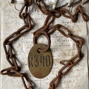 Antique Brass Cow Tag With Chain, Circa 1930s - Etsy