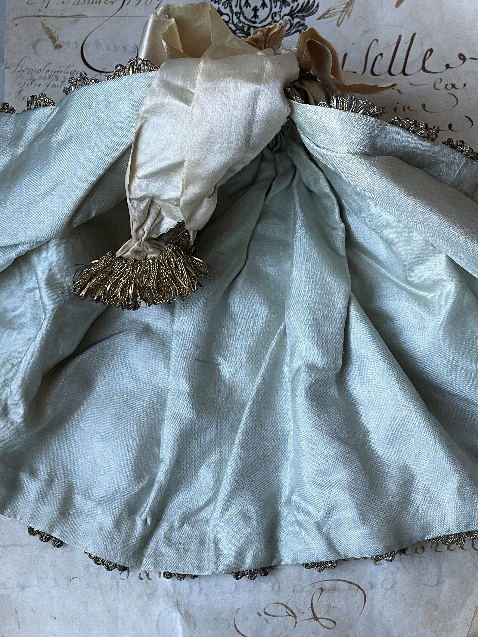 1800s Antique Silk Pyx Cover With Metal Passementerie, 19th Century ...