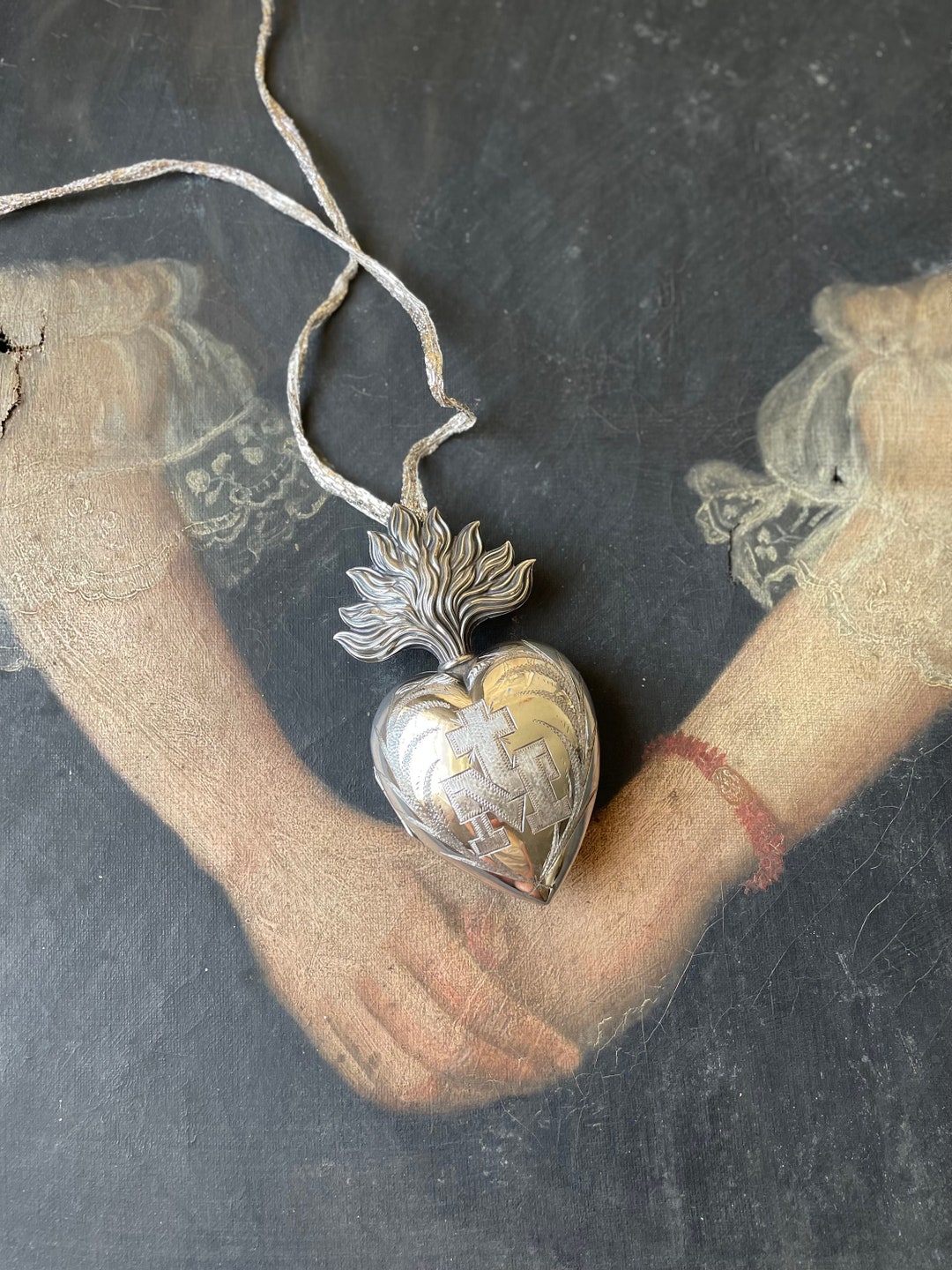 1800s Antique French Sterling Silver Ex Voto, 19th Century French ...
