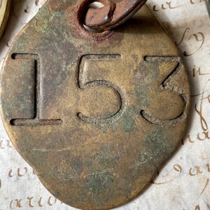 Antique Brass Cow Tag With Chain, Circa 1930s - Etsy