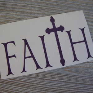 Faith Car Decal - Religious Car Decal - Christian Decal - Cross Car ...