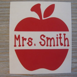 Apple Monogram Decal Monogram Apple Decal Monogram Car - Etsy