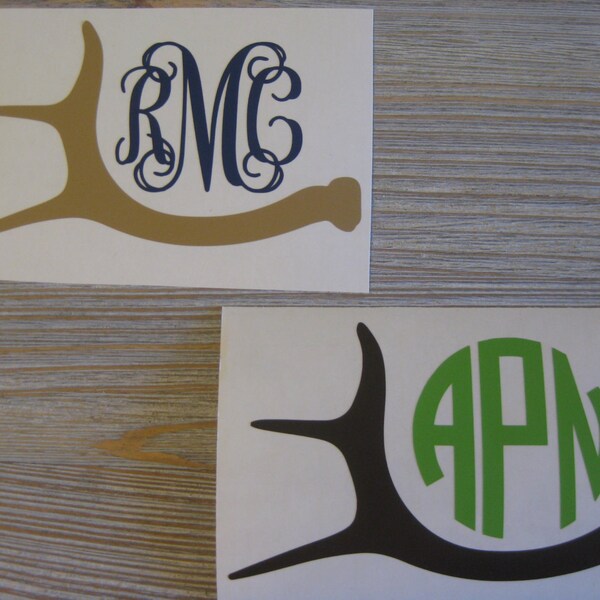 Deer Antler Monogram - Etsy