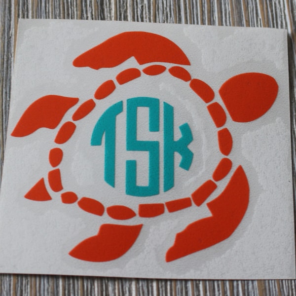 Turtle Monogram - Etsy