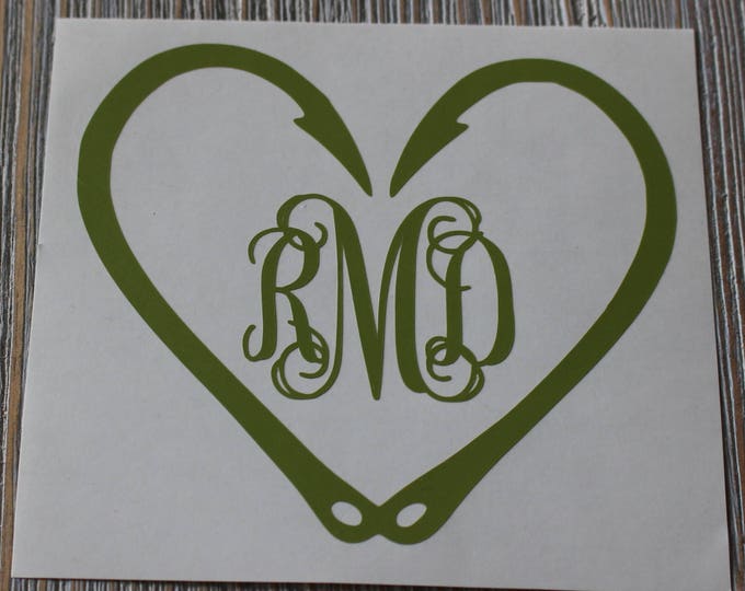 Fish Monogram Vinyl Decal Personalize 6 Designs & 95 Color Choices ...