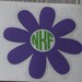 Flower Monogram Car Decal Monogram Flower Car Decal Monogram Car Decal ...