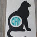 Cat Monogram Car Decal - Monogram Cat Car Decal - Monogram Car Decal ...
