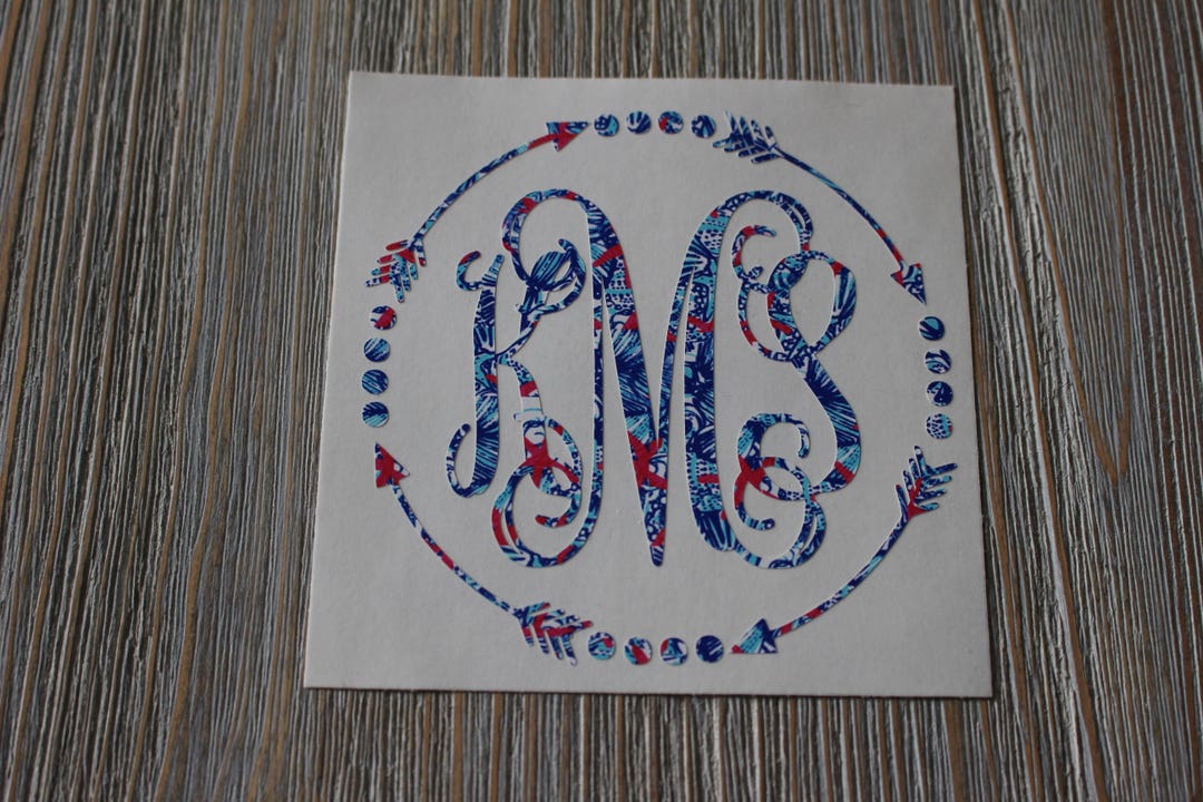 Circle Arrow Monogram Pattern Decal - Arrow Monogram Pattern Decal ...