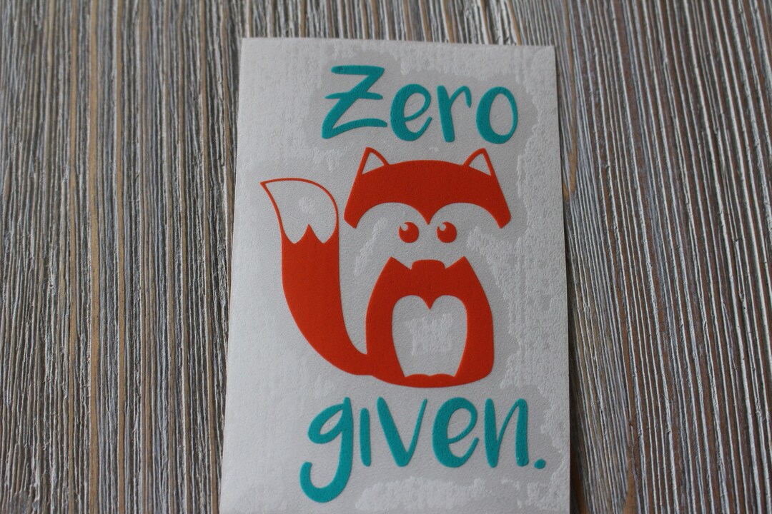 Zero Fox Given Decal - Zero Fox Given Car Decal - Fox Car Decal - Fox ...