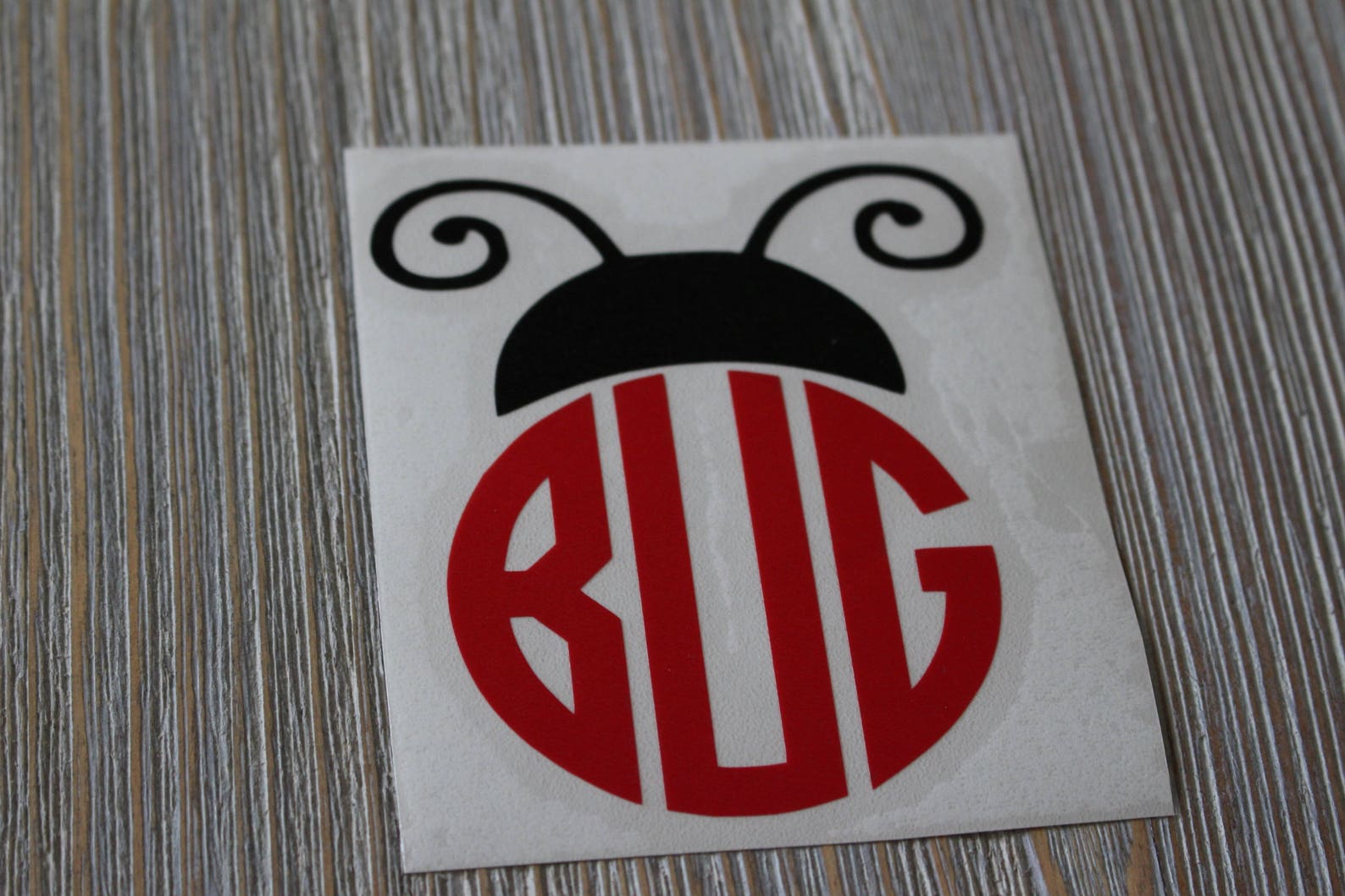 Ladybug Monogram Car Decal Monogram Ladybug Car Decal - Etsy