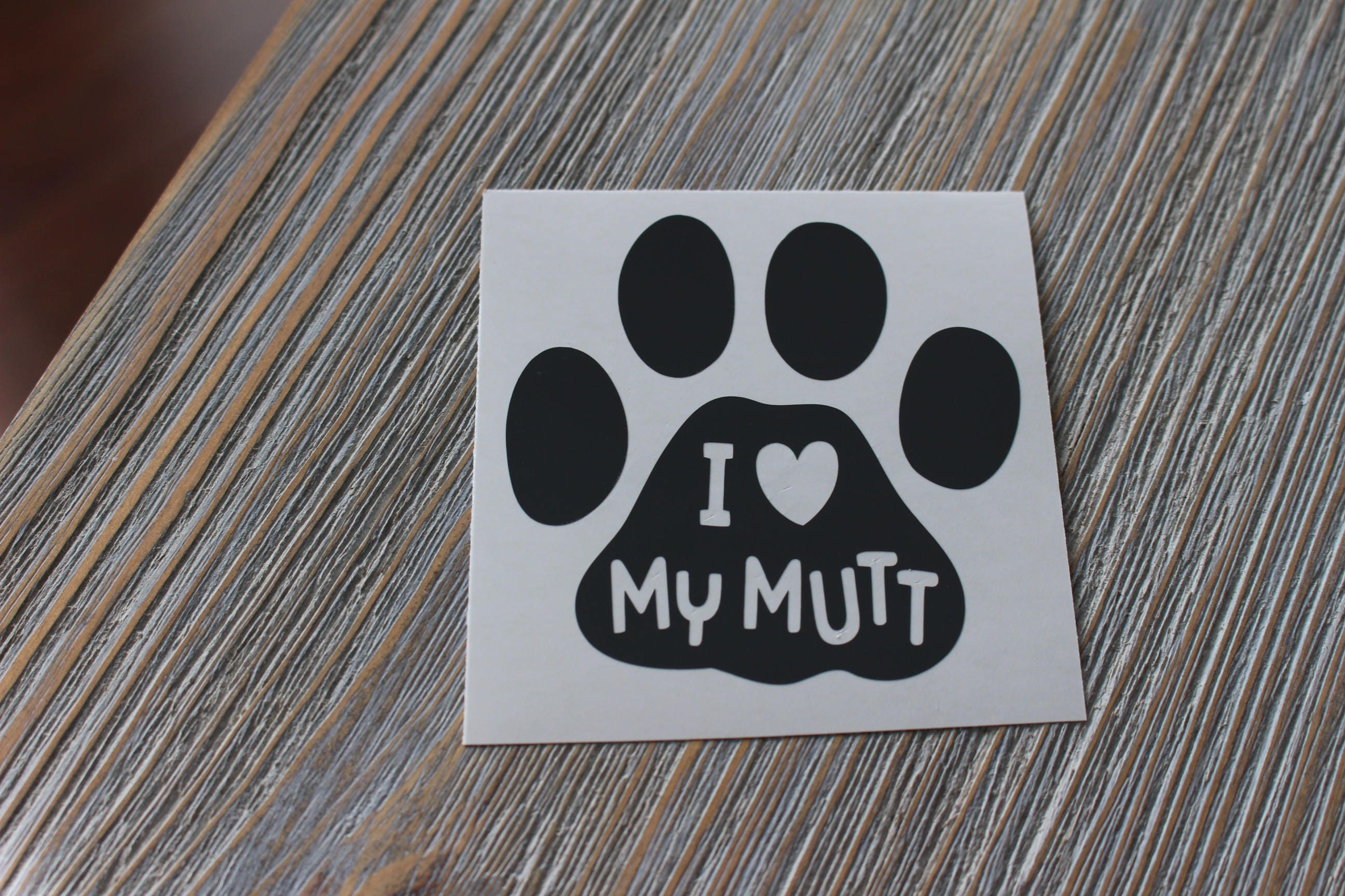 I Love My Mutt Car Decal Dog Rescue Car Decal Pet Decal | Etsy
