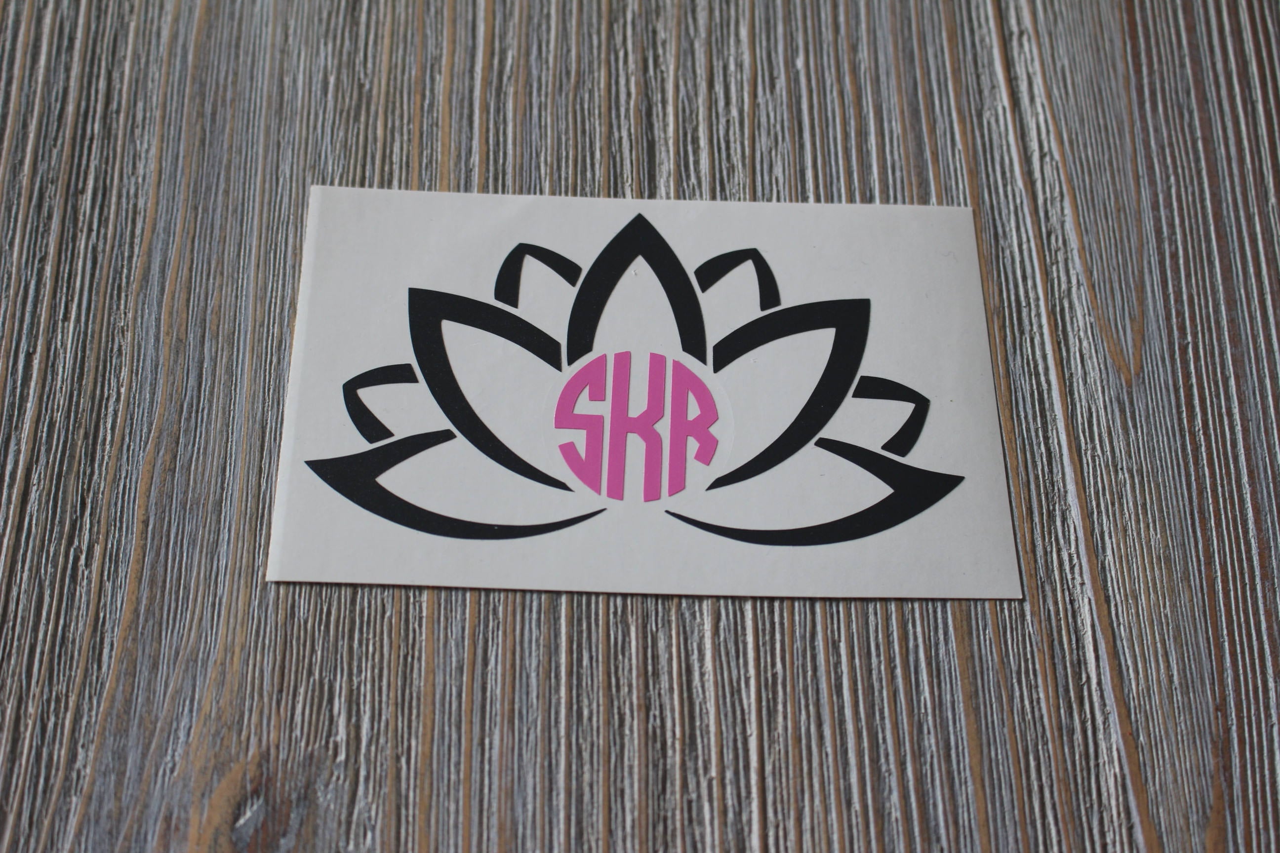 Lotus Monogram Car Decal Monogram Lotus Car Decal Monogram | Etsy