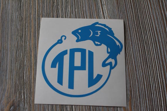 Fishing Monogram Car Decal Monogram Fishing Car Decal | Etsy