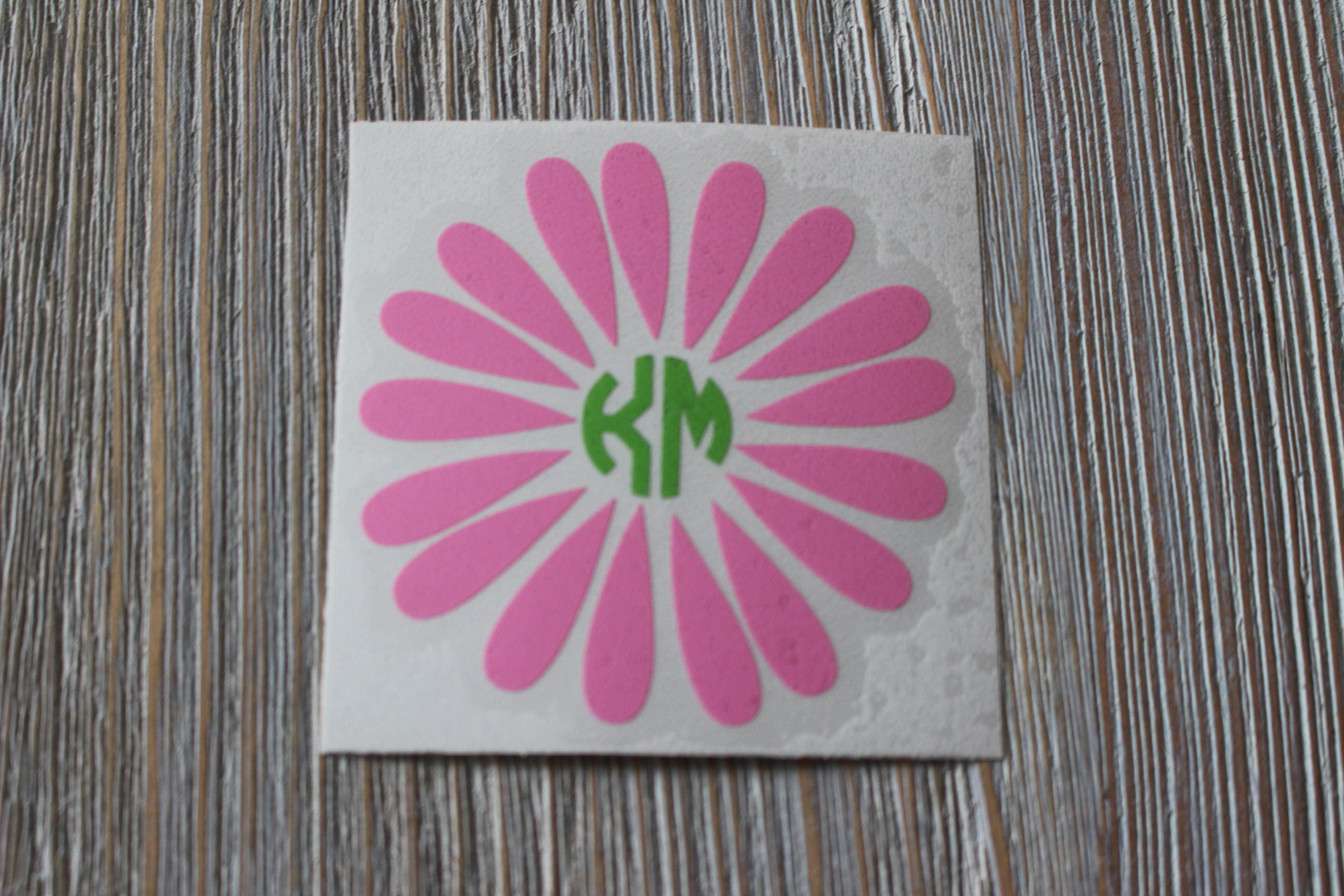 Daisy Monogram Car Decal Monogram Daisy Car Decal Monogram - Etsy