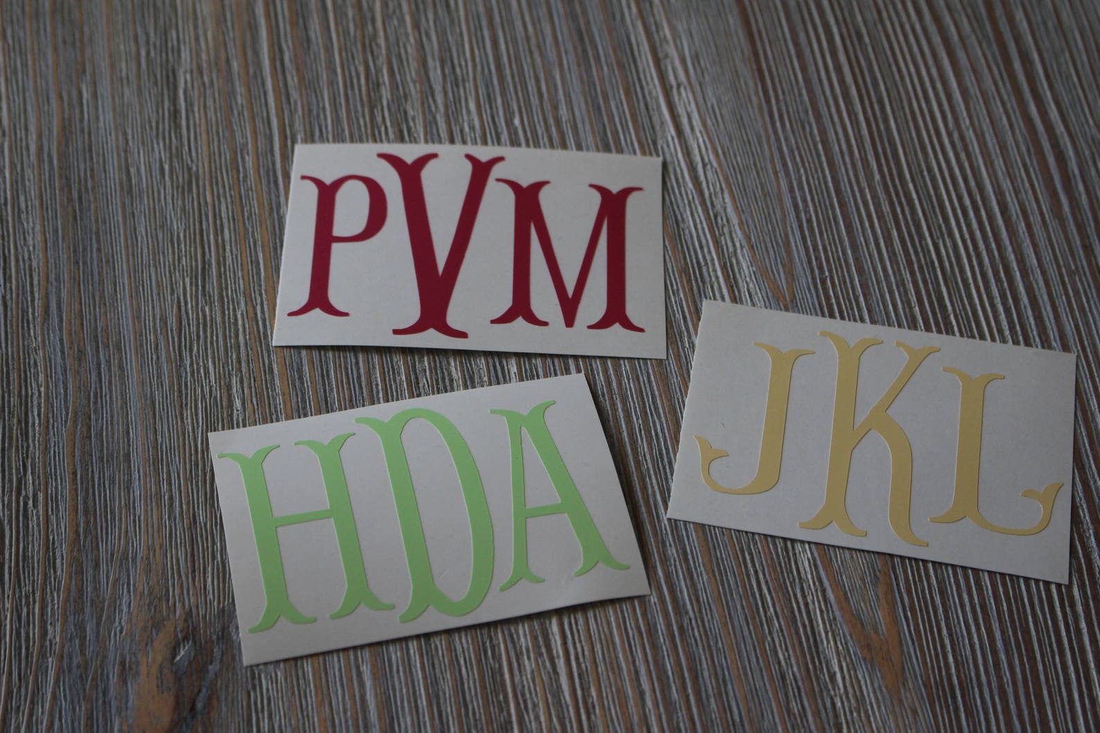 Monogram Car Decal - Monogram Decal - Car Decal - Monogram - Yeti Decal ...