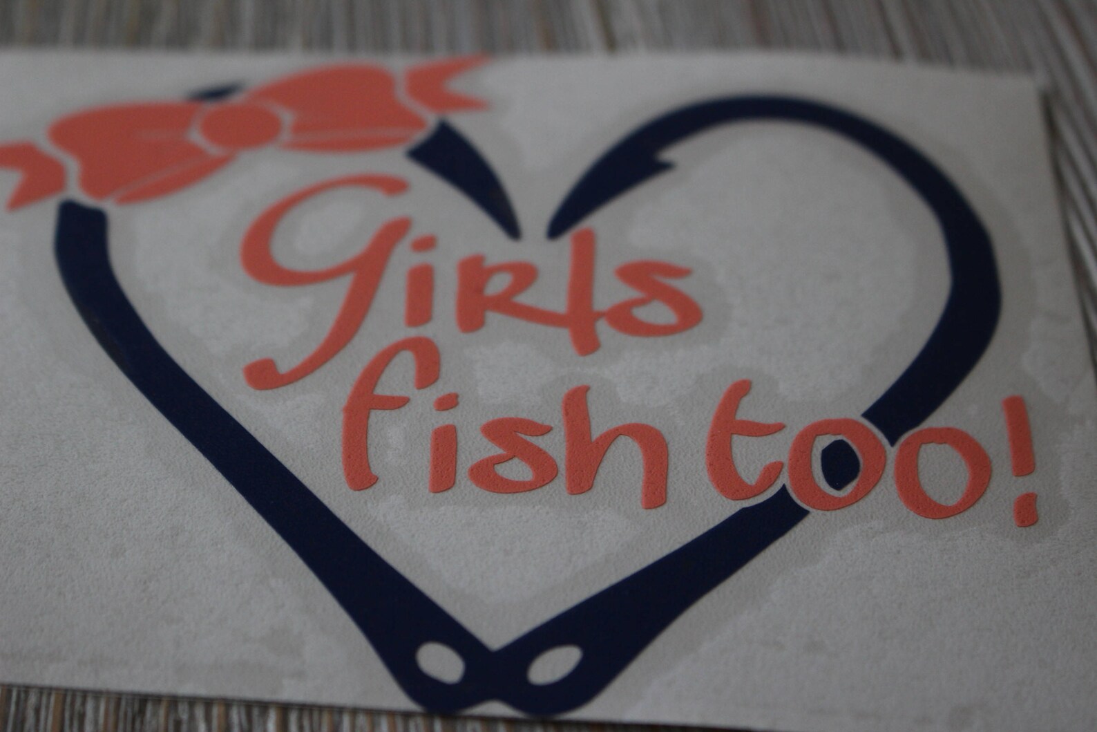 Fish Decal Girls Fish Too Decal Fish Hook Decal Girls - Etsy
