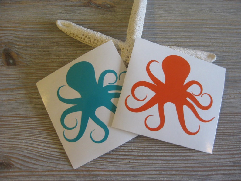 Octopus Car Decal - Car Decal Octopus - Octopus Monogram Decal ...