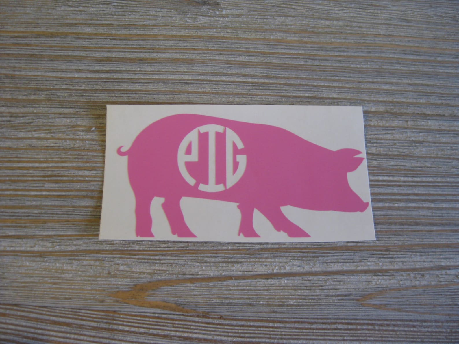 Pig Monogram Car Decal Monogram Pig Car Decal Monogram Car - Etsy