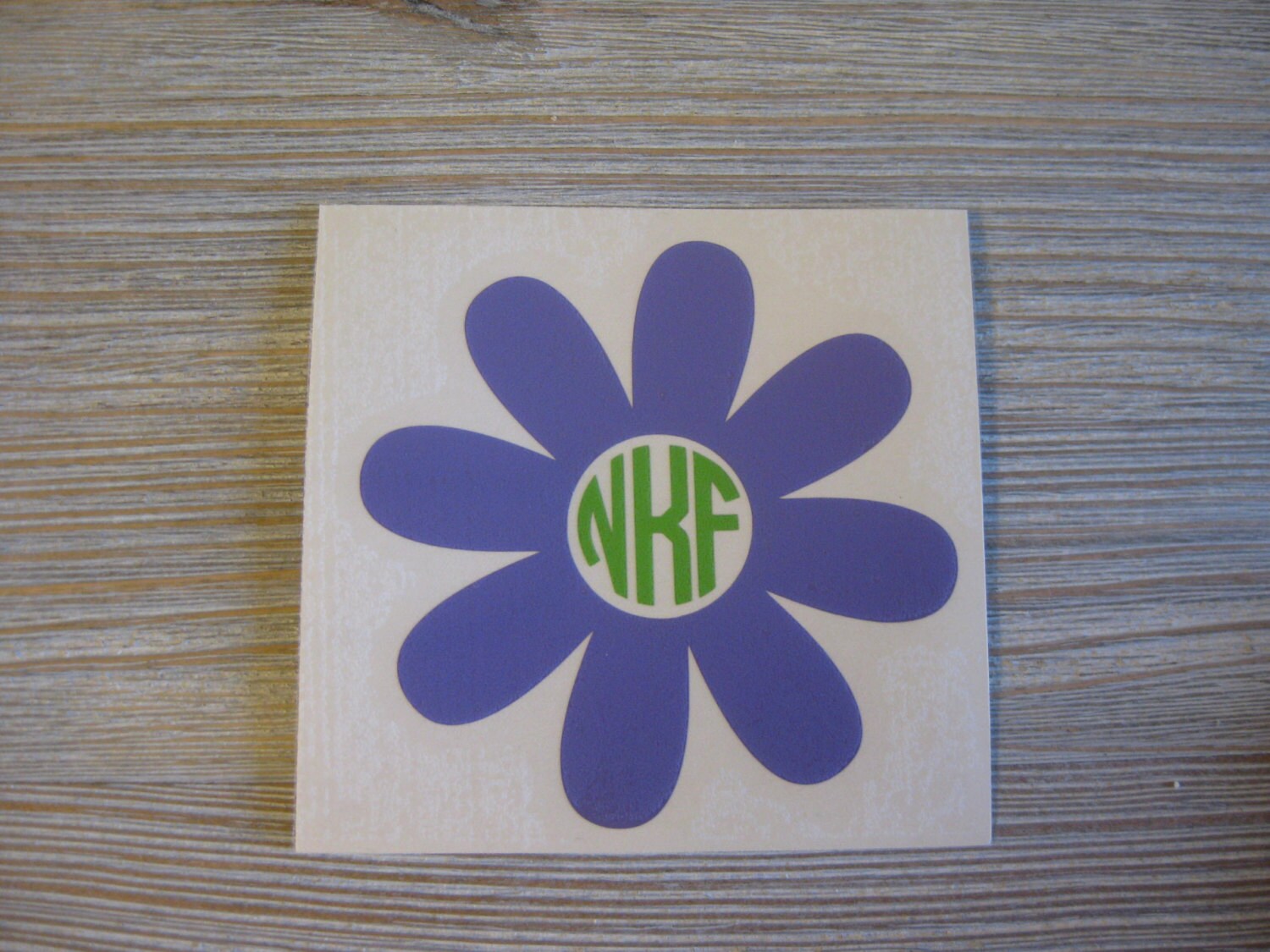 Flower Monogram Car Decal Monogram Flower Car Decal - Etsy