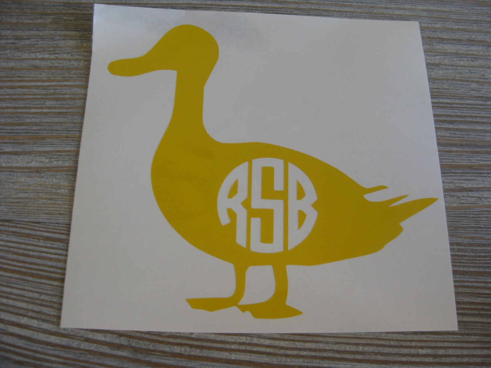 Duck Monogram Car Decal Monogram Duck Car Decal Monogram - Etsy